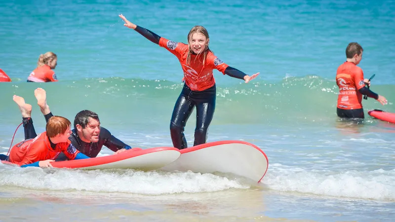 Family Surfing Lessons - Newquay Outdoor Excursions