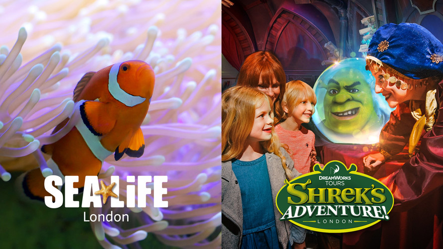 Merlin 2 for 1 Tickets - Save 31% on Shrek & SEA LIFE London